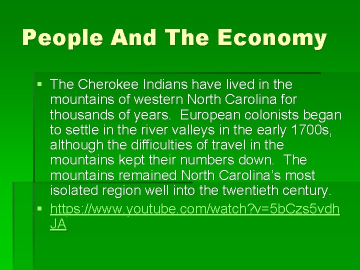 The Mountain Region What do you know about