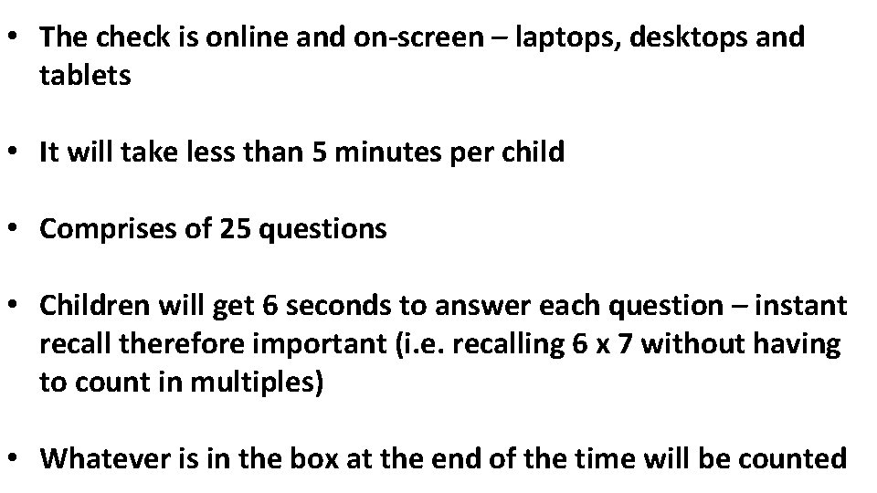 Year 4 Multiplication Check By end of Y