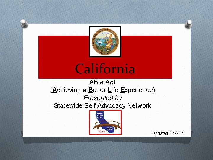 California Able Act Achieving a Better Life Experience