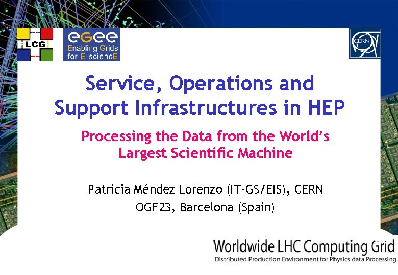 Service Operations and Support Infrastructures in HEP Processing