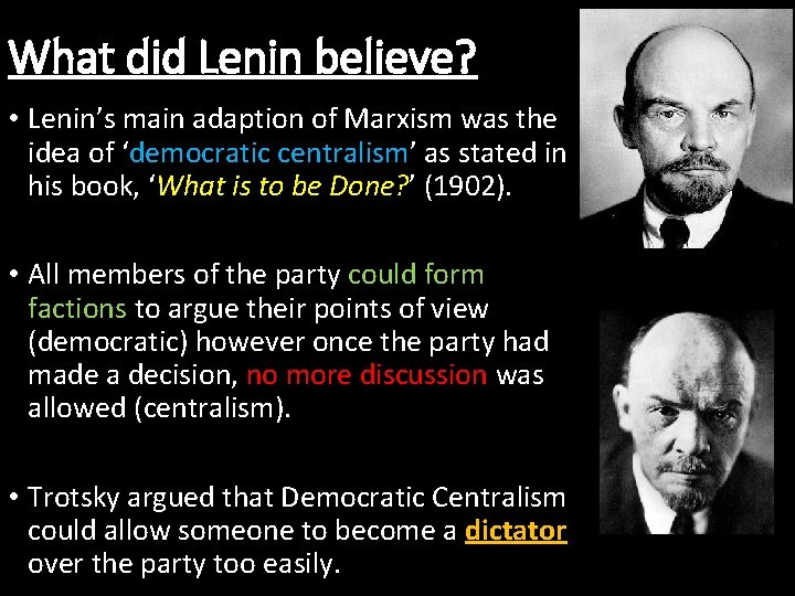 What role did ideology play in Stalins rise