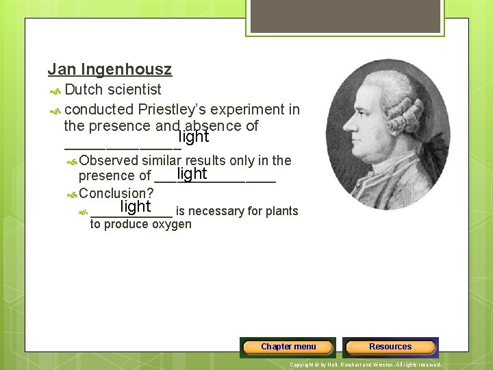 Chapter 5 Photosynthesis and Cellular Respiration Why Its