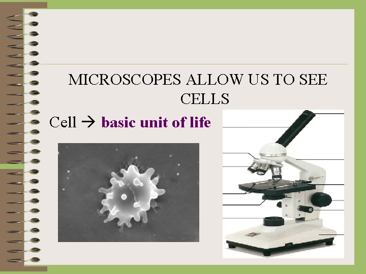 Microscopes Objectives Relate advances in microscope technology to