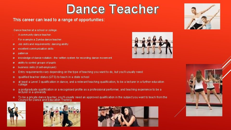 DANCE PROGRESSION ROUTES A presentation by Samuel Murray