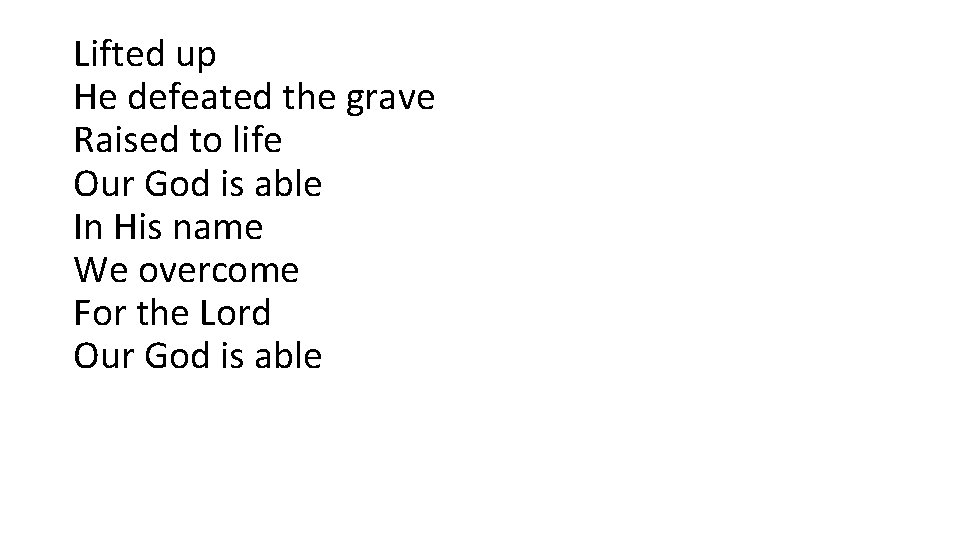 God is Able God is able He will