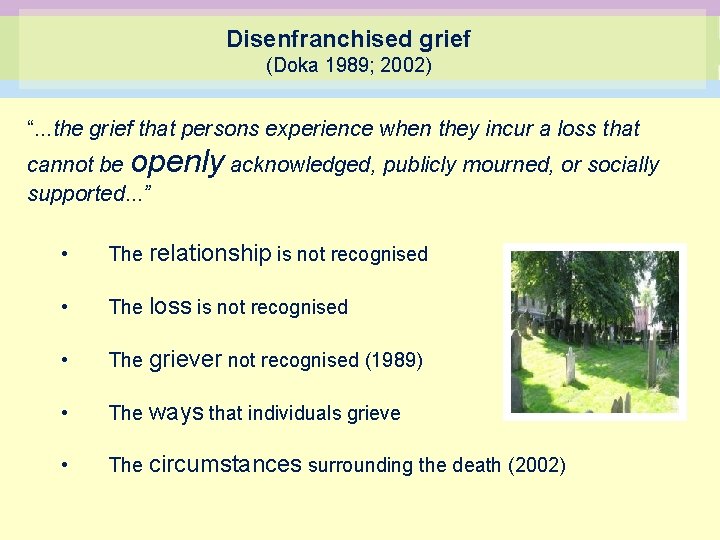 Making a difference together Understanding loss and bereavement