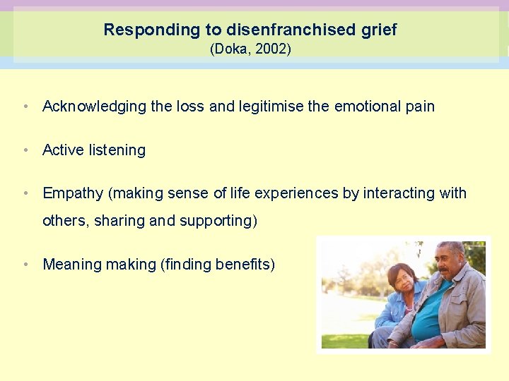 Making a difference together Understanding loss and bereavement