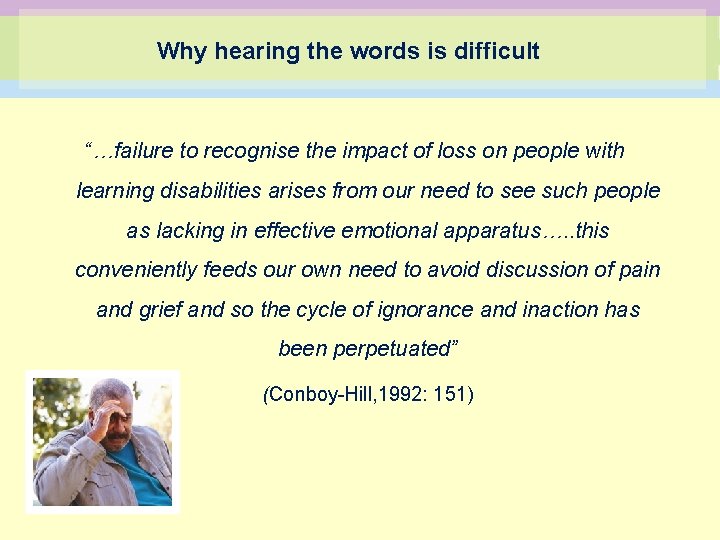 Making a difference together Understanding loss and bereavement