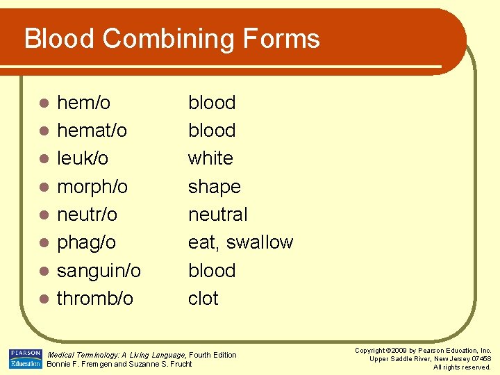 Medical Terminology A Living Language Chapter 6 Blood