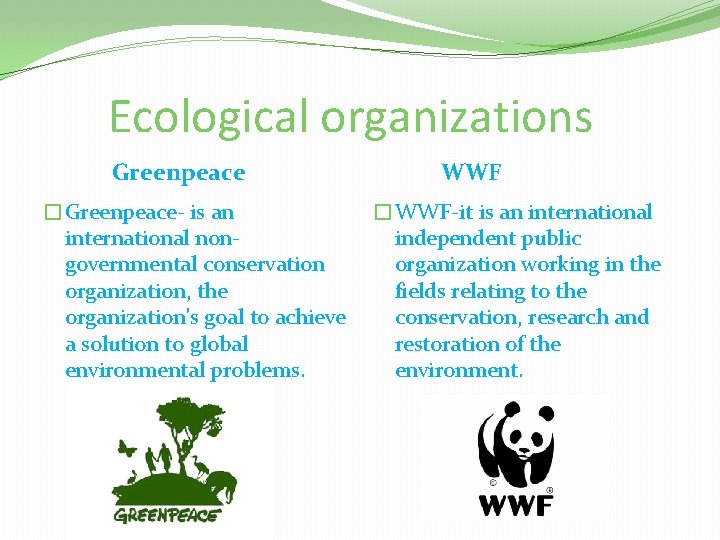 Contents What Is Ecology Our Environment Ecological problems