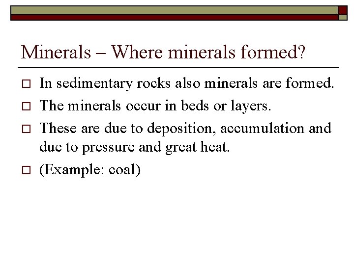 Minerals and Energy Resources Write the Map Syllabus