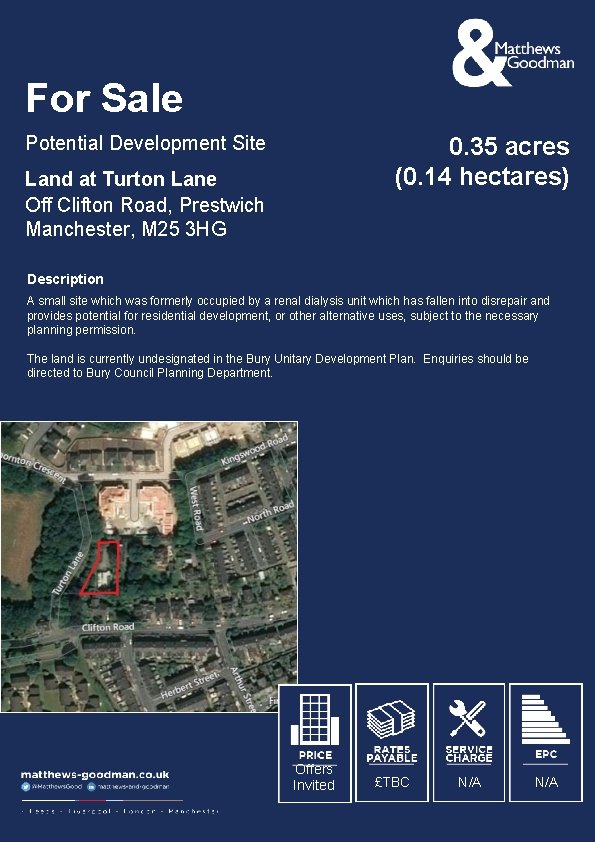 For Sale Potential Development Site 0 35 acres