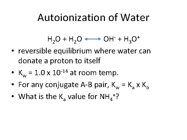 AcidBase Equilibria Arrhenius acids increase H when dissolved