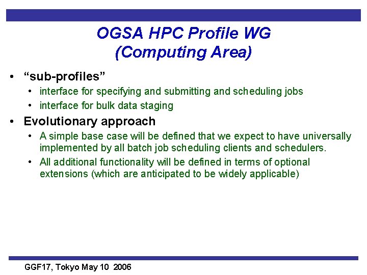 HPC Profile BOF Marvin Theimer Microsoft Corporation Marty