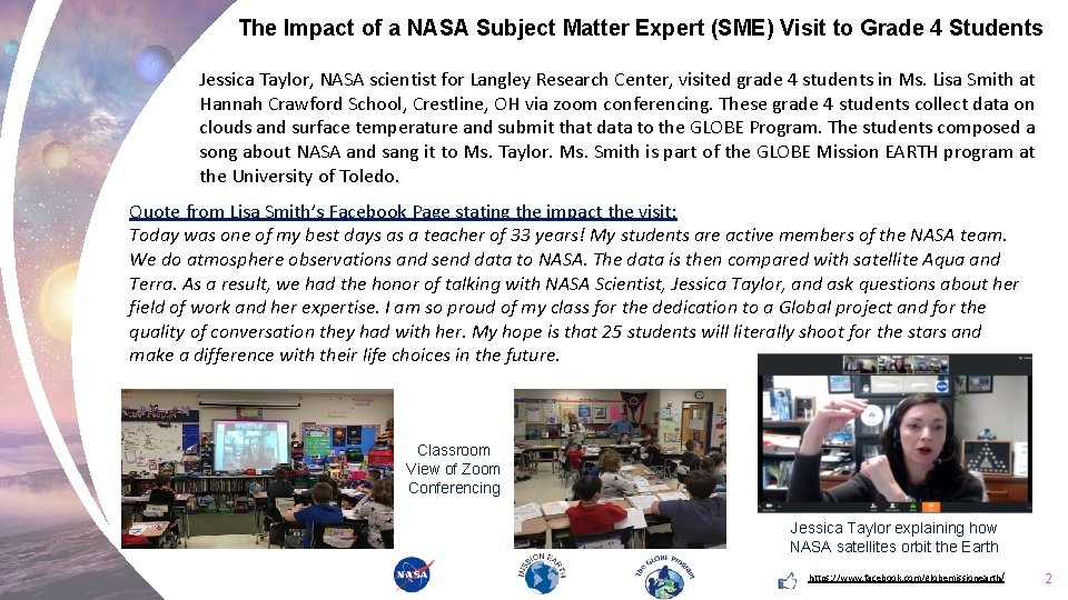 The Impact of a NASA Subject Matter Expert