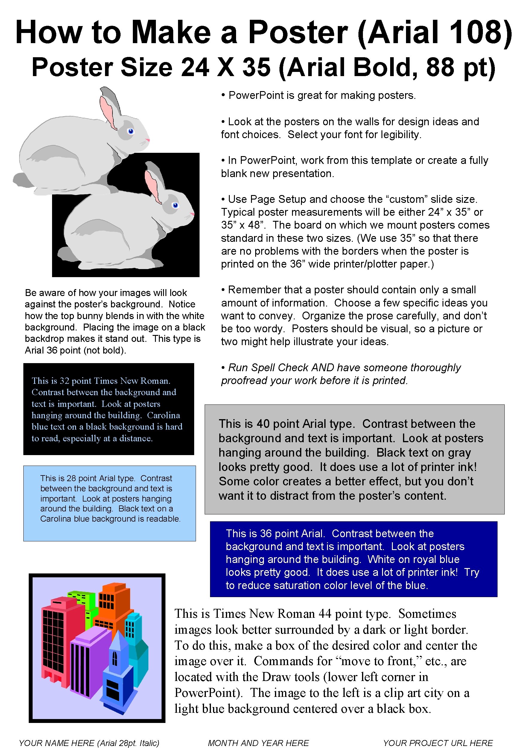 How to Make a Poster Arial 108 Poster