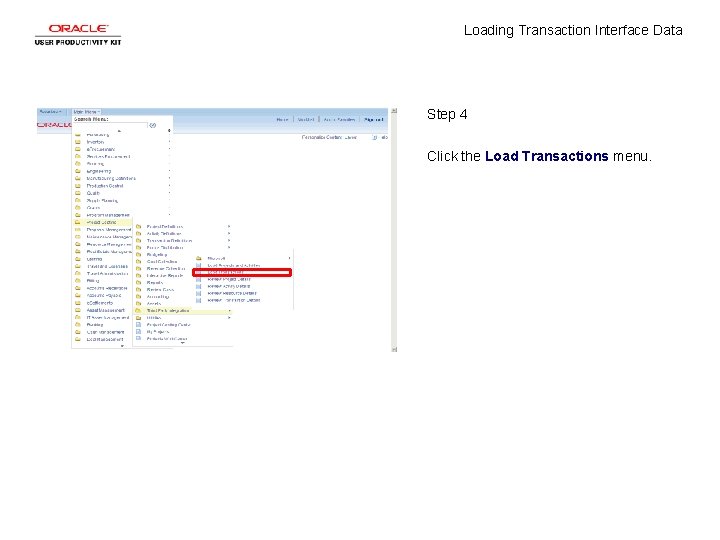 Loading Transaction Interface Data Concept Loading Transaction Interface