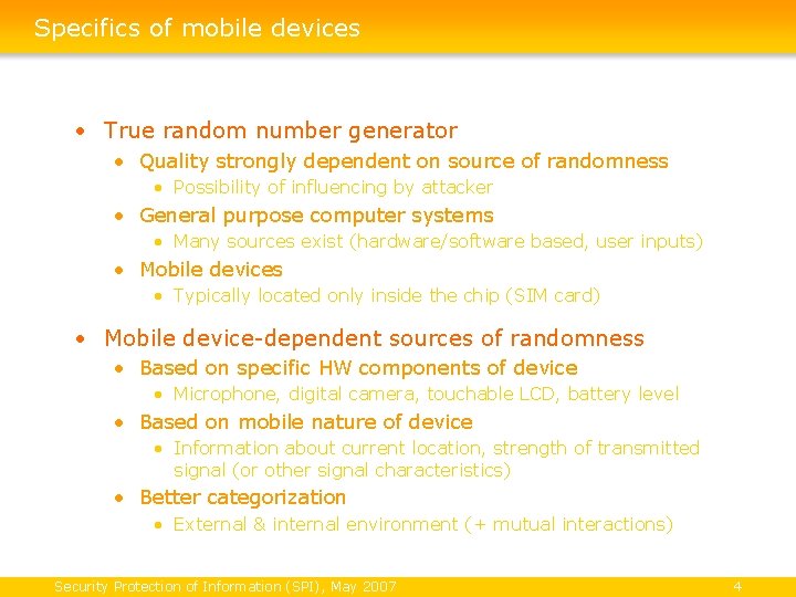 The Sources of Randomness in Smartphones with Symbian