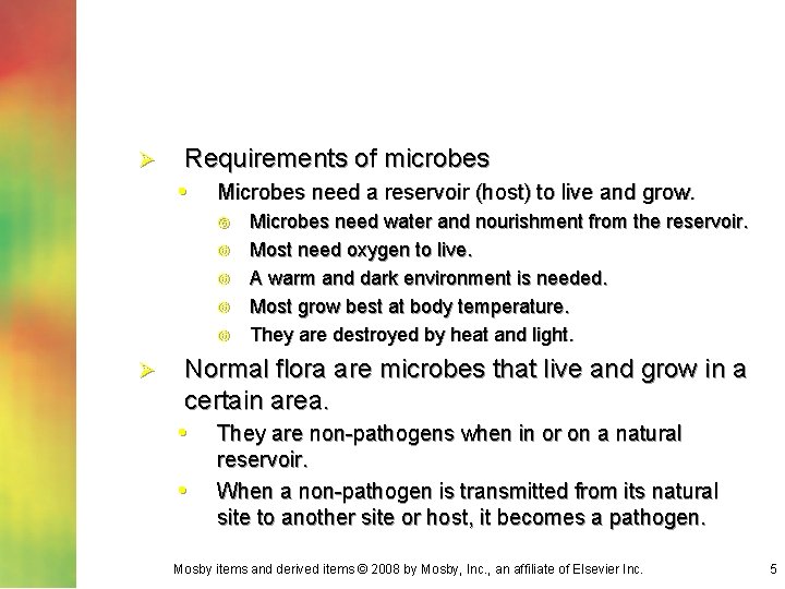 Chapter 14 Preventing Infection Mosby items and derived
