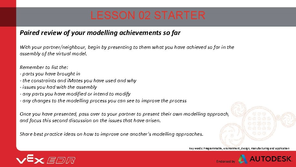 with LESSON 02 LESSON 02 STARTER Paired review