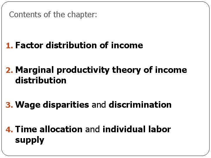 CHAPTER 12 Factors Markets and the Distribution of