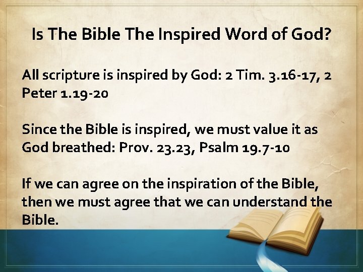Is The Bible The Inspired Word of God