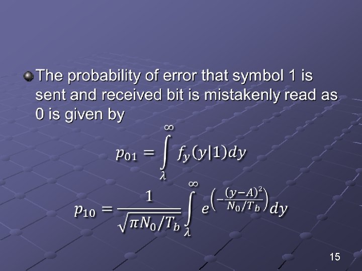 Error rate due to noise 1 Bit error