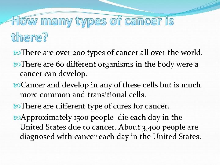 How many types of cancer is there There