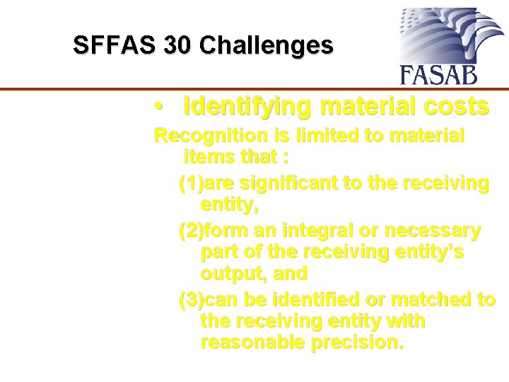FASAB Update on Recently Issued Standards May 23