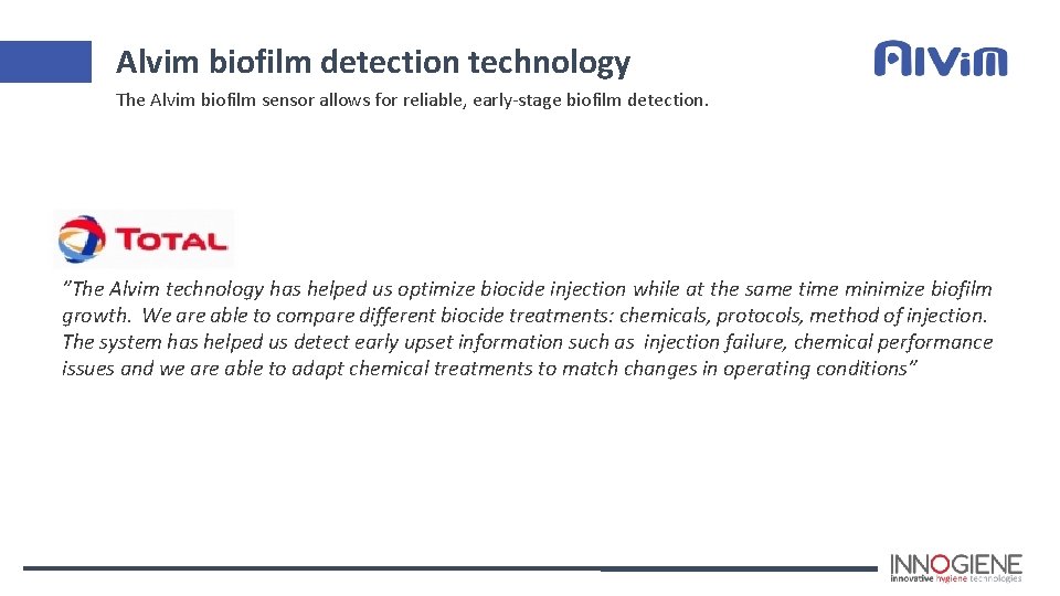 Biofilm detection in CIP systems in realtime 1