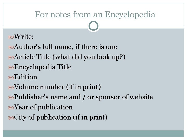 How to take notes for a research paper