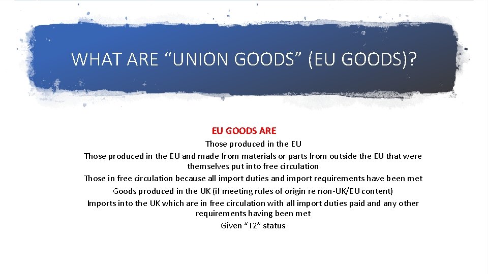 CUSTOMS TRANSIT FOR UK AND EU Ray Todd