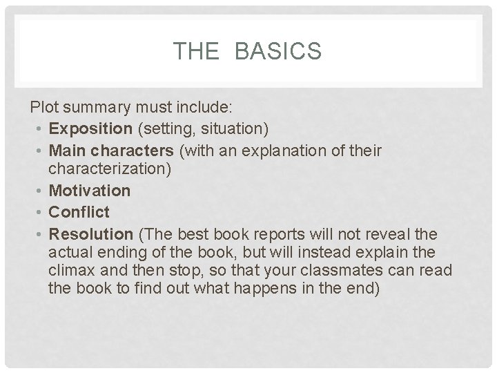 HOW TO CREATE YOUR BOOK REPORT PROJECT READERS