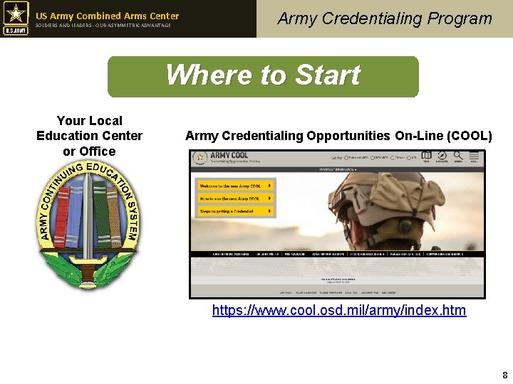 US Army Combined Arms Center SOLDIERS AND LEADERS
