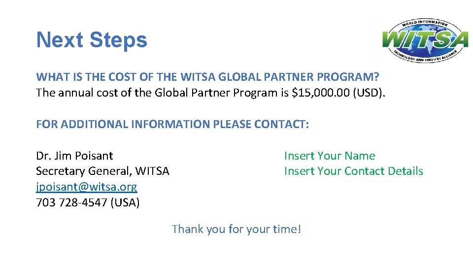 Insert Logo of Economic Development Prospect Global Partnership