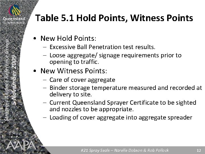 5 November 2009 Strategic Alliance Reference Group MRS