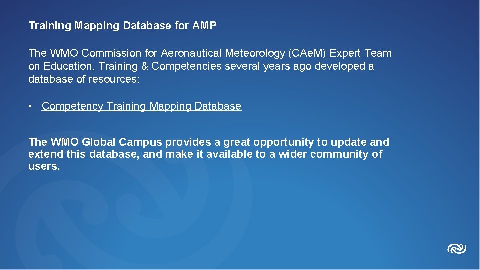 Aeronautical Meteorological Personnel and the WMO Global Campus