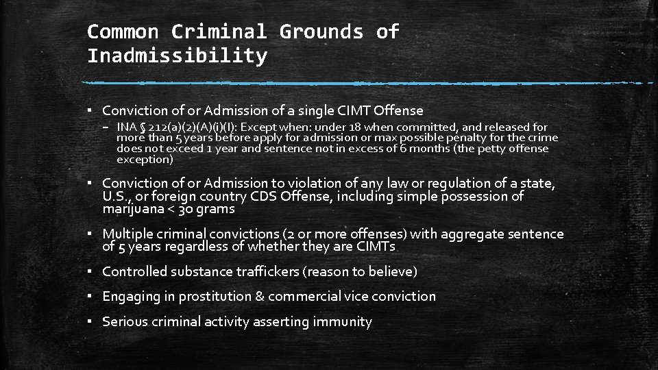 MSBA Immigration Law Section Criminal Immigration Case Law