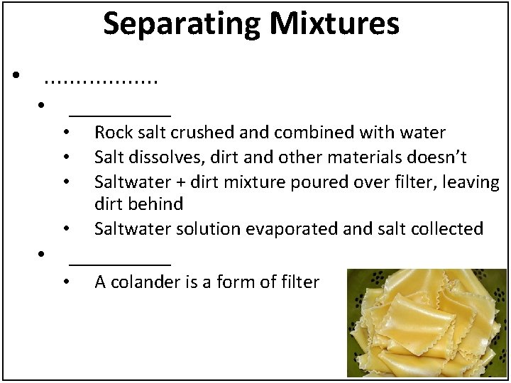 Solutions and Mechanical Mixtures Lesson 1 Pure Substances