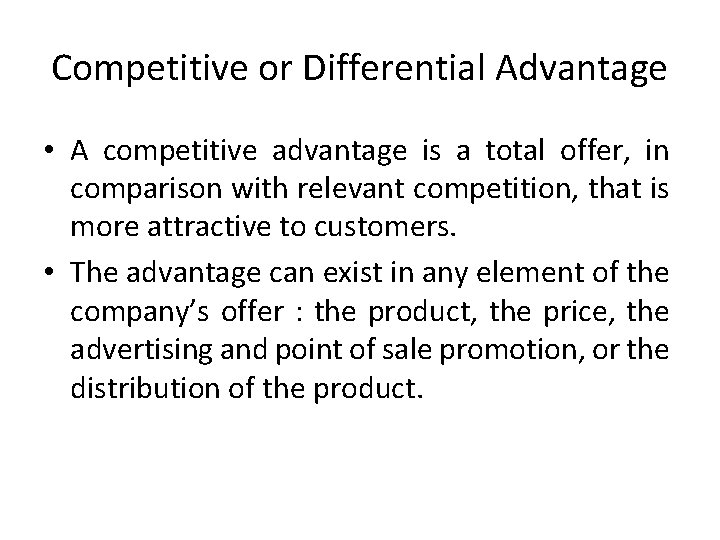 Managing International Business The Marketing Concept Marketing is