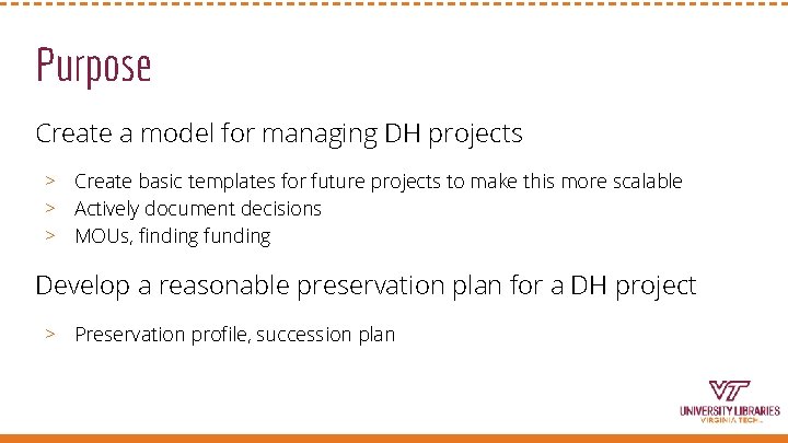 5 Ps of DH Project Management Preservation Policies