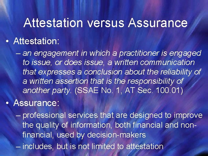 Chapter 17 Information Systems Auditing and Assurance Objectives
