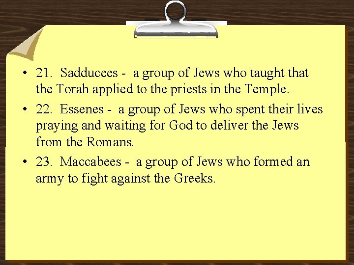 Chapter 3 Vocabulary The Israelites 1 Monotheism the