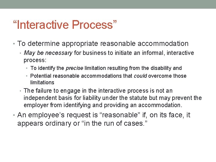 Reasonable Accommodations for Individuals with Psychiatric Disabilities Who