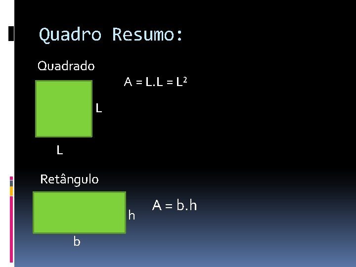 REAS DE FIGURAS PLANAS Quadrado Ento 4 quadradinhos