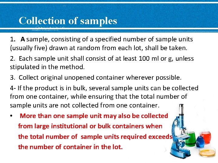 Lab 2 Food Sampling Preparation of Sample Homogenate