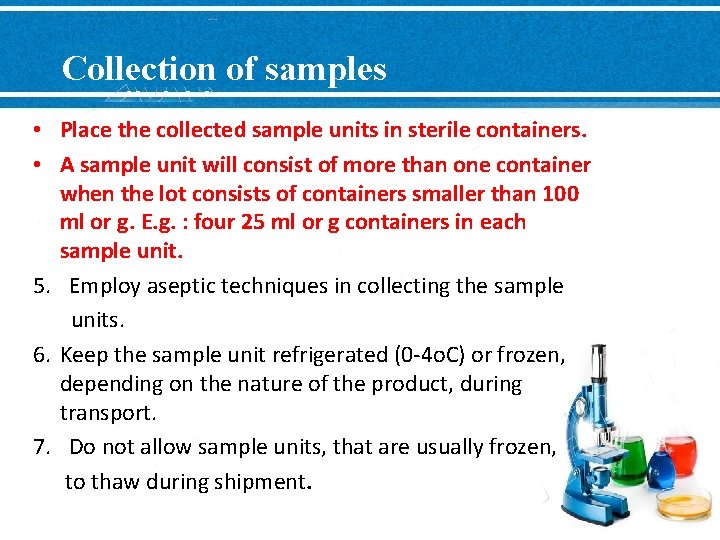 Lab 2 Food Sampling Preparation of Sample Homogenate
