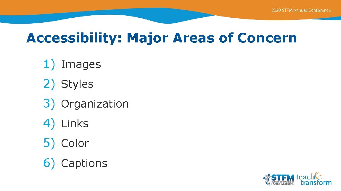 2020 STFM Annual Conference Digital Accessibility Improving Teaching
