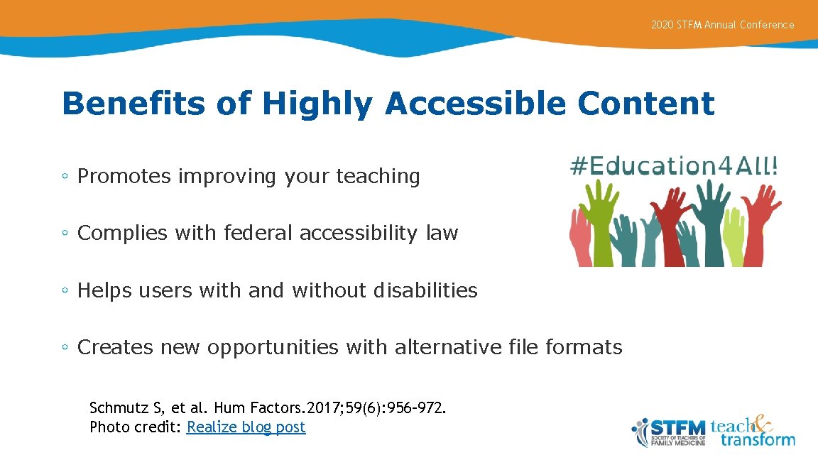 2020 STFM Annual Conference Digital Accessibility Improving Teaching