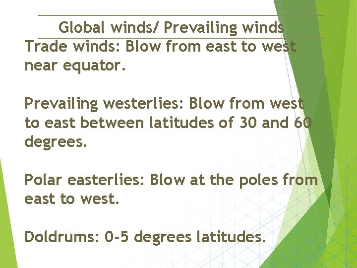 Lesson 2 2 Air Currents Vocabulary wind westerlies